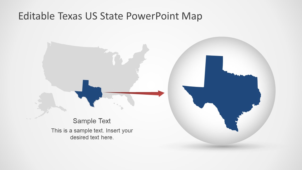 Texas US State PowerPoint Map - SlideModel