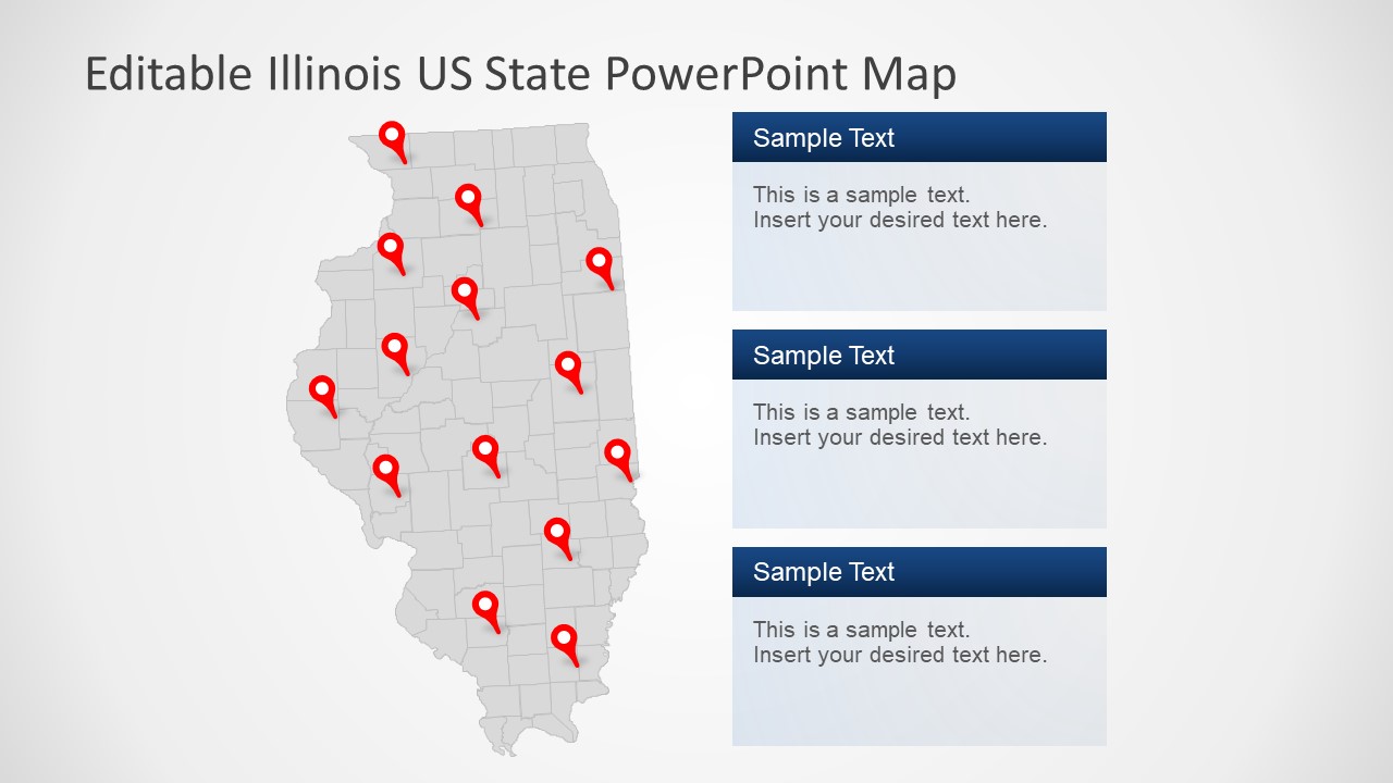Illinois US State PowerPoint Map - SlideModel