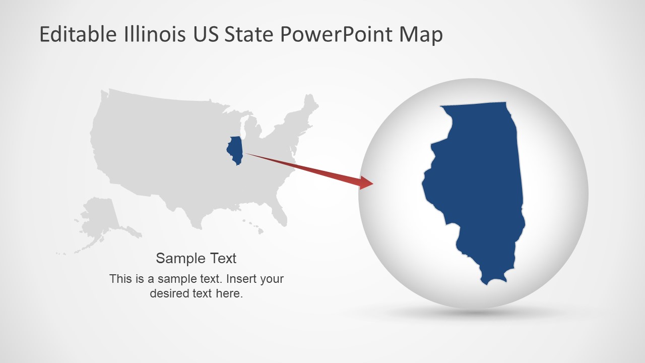 Illinois US State PowerPoint Map - SlideModel