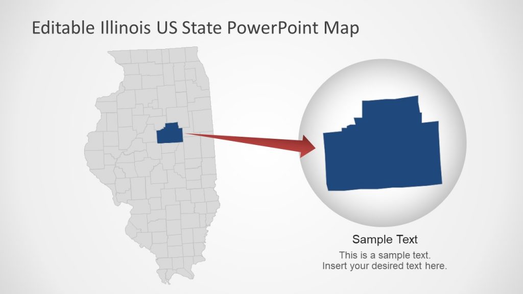 PPT Illinois Editable Map - SlideModel