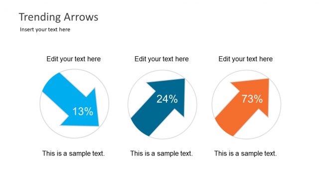 3 Arrows Work Progress PPT - SlideModel