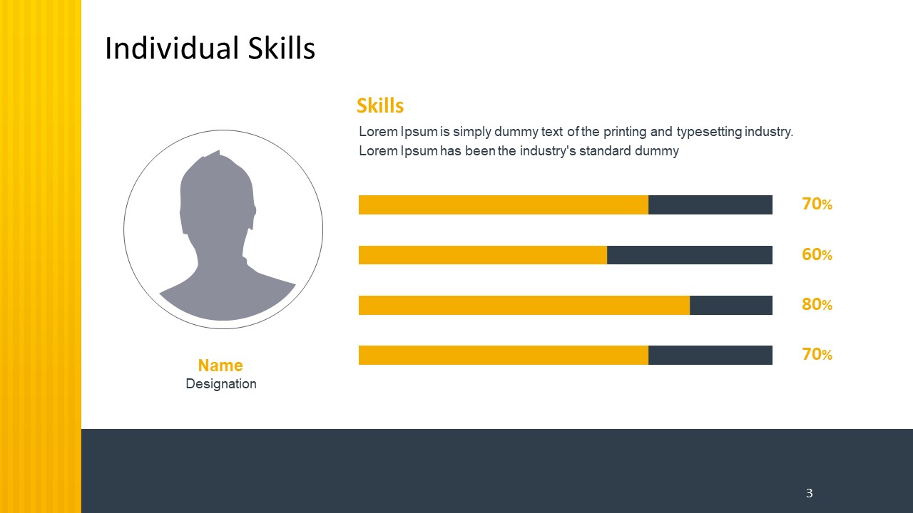 Business Yellow & Dark Blue PowerPoint Template & Google Slides