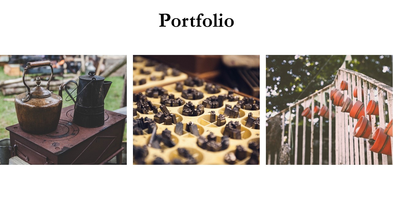 Minimal Portfolio PowerPoint Templates - SlideModel