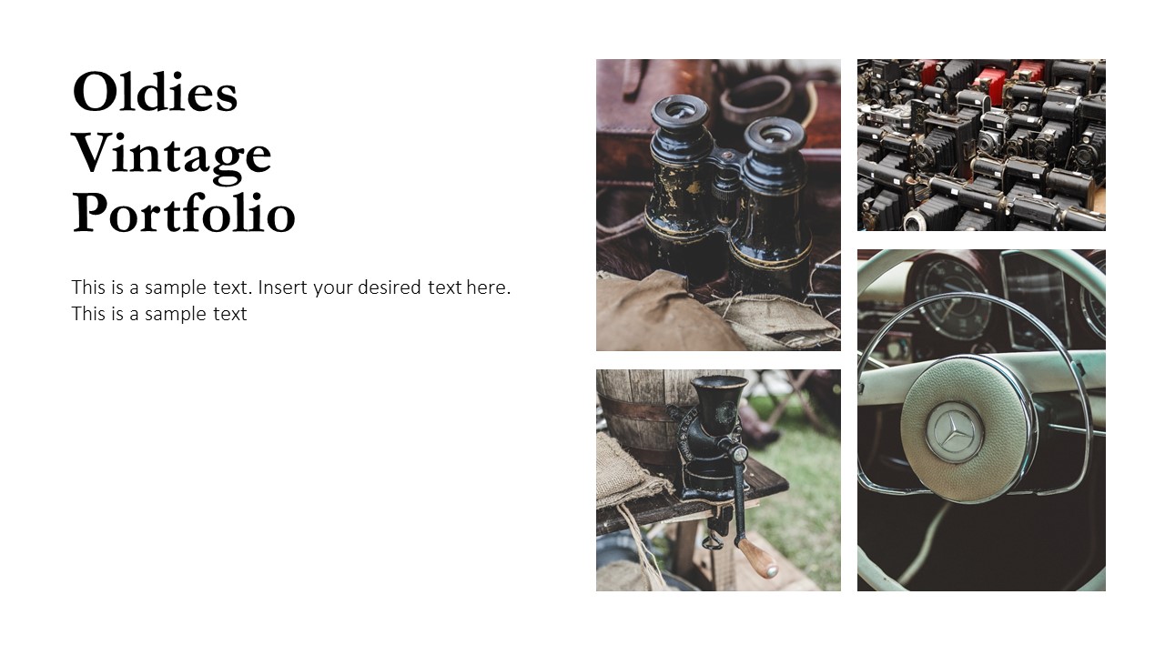 Minimal Portfolio PowerPoint Templates - SlideModel