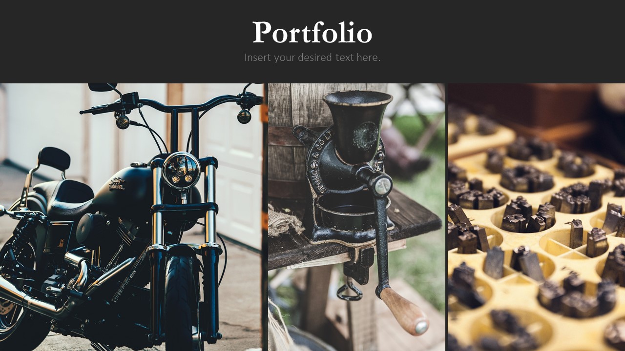 Minimal Portfolio PowerPoint Templates - SlideModel