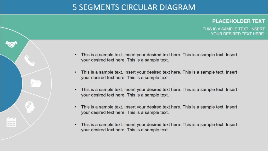 5 Steps Semi Circle Diagram PPT - SlideModel