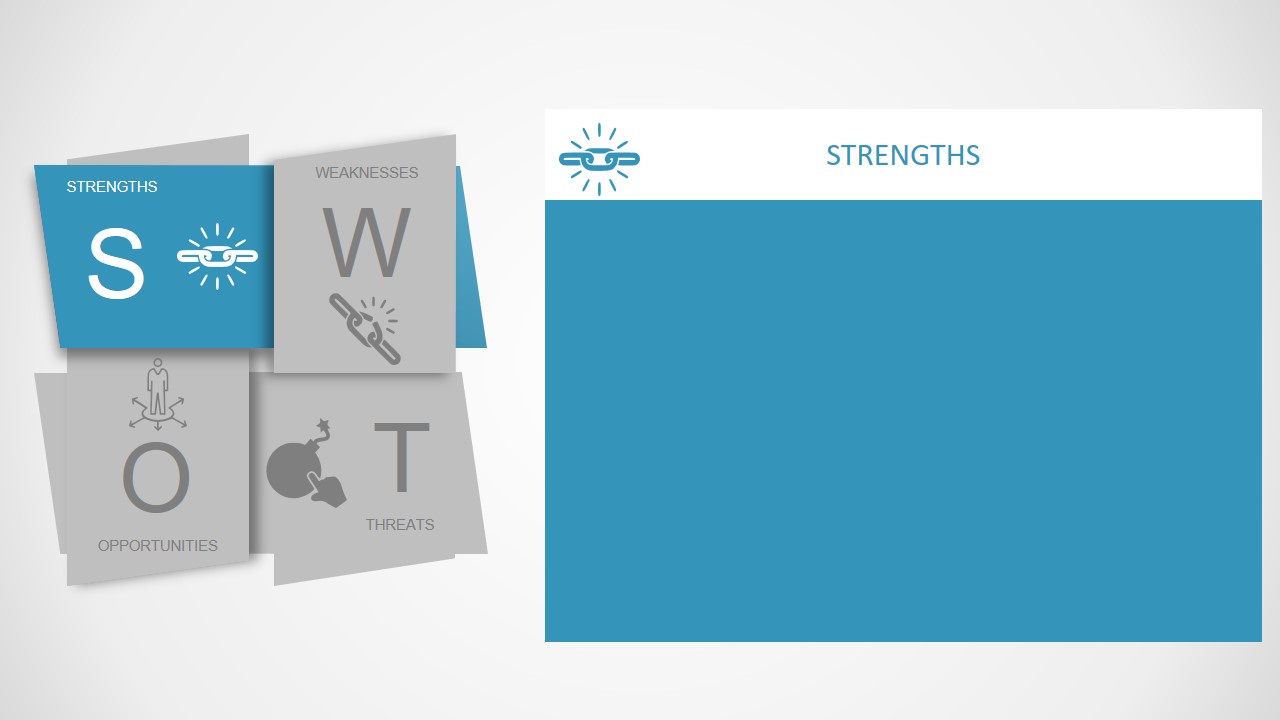 SWOT Analysis PowerPoint Template Interlaced Polygon Design - SlideModel SWOT Analysis PowerPoint Template Interlaced Polygon Design - SlideModel