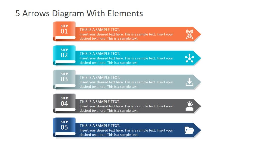 5 Arrows PowerPoint Diagram - SlideModel