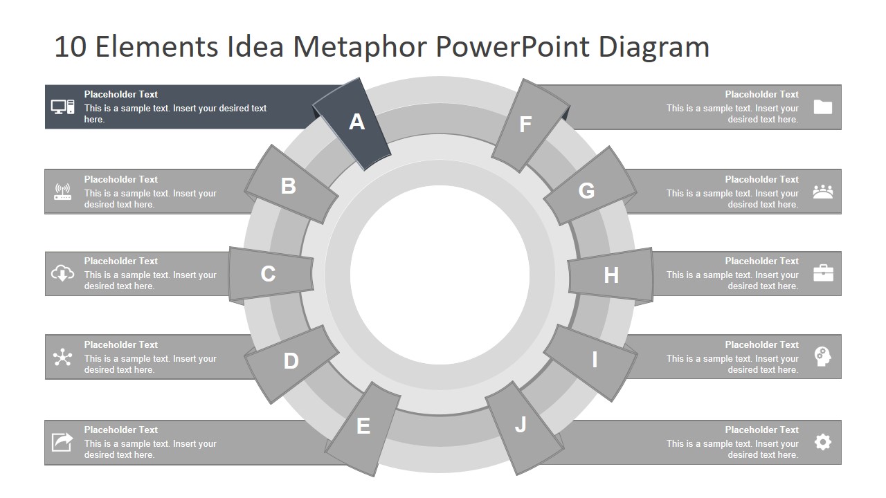 10 Elements Idea Metaphor PowerPoint Diagram - SlideModel