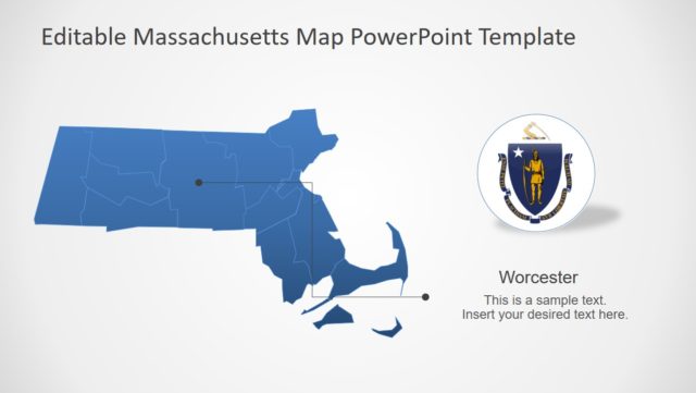 Outline Map of Massachusetts PowerPoint - SlideModel