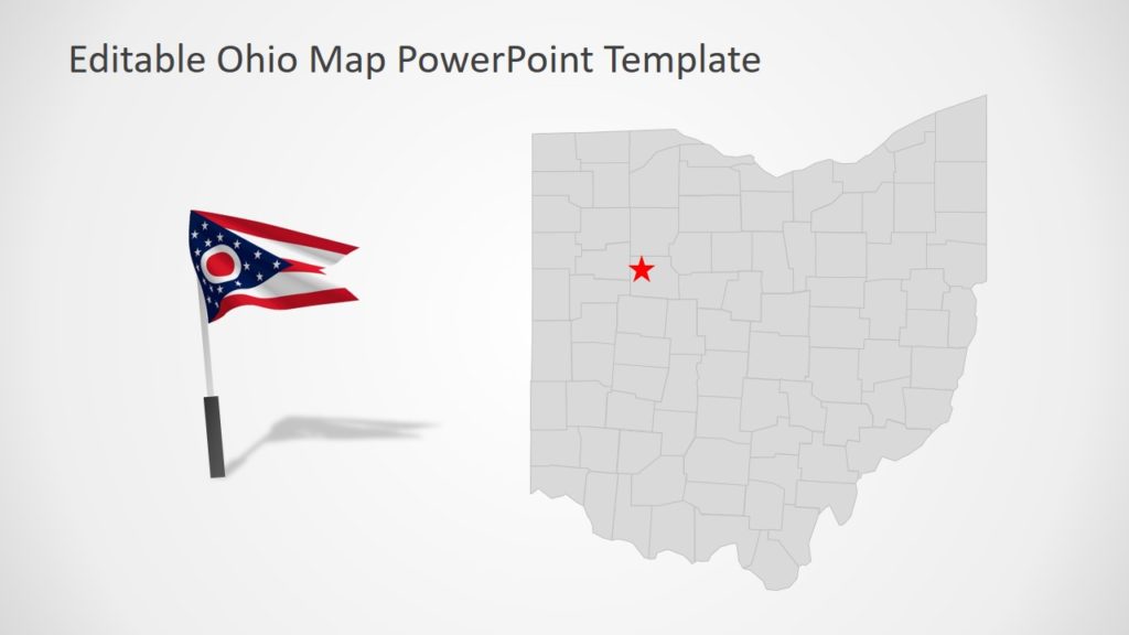 Ohio State Silhouette Map PPT - SlideModel