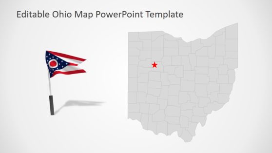 Ohio State Silhouette Map PPT - SlideModel