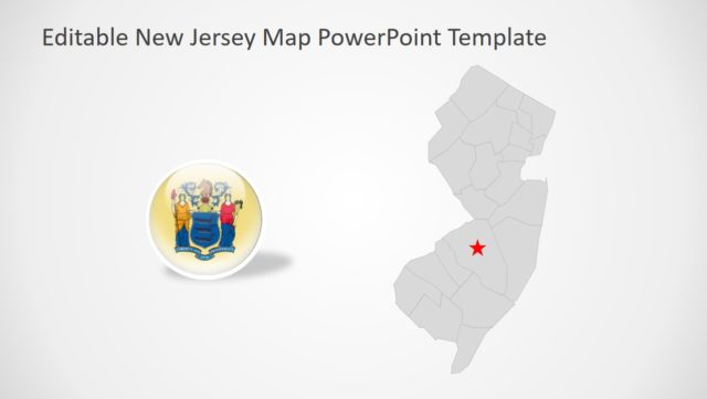 New Jersey Template of Silhouette Map - SlideModel