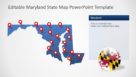 Editable PowerPoint Map of Maryland - SlideModel