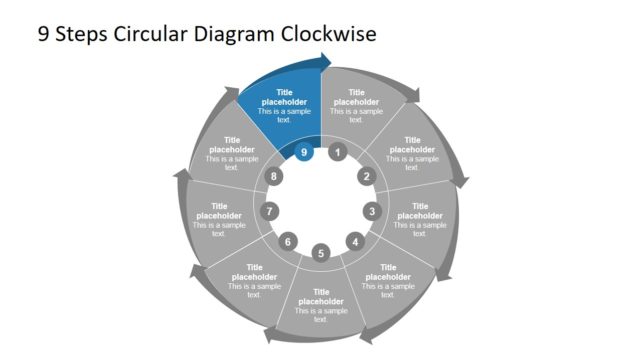 Flat 9 Steps Cycle Diagram PPT - SlideModel