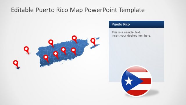 Puerto Rico Editable Map PowerPoint - SlideModel