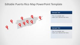 Gray Outline Map of Puerto Rico PPT - SlideModel