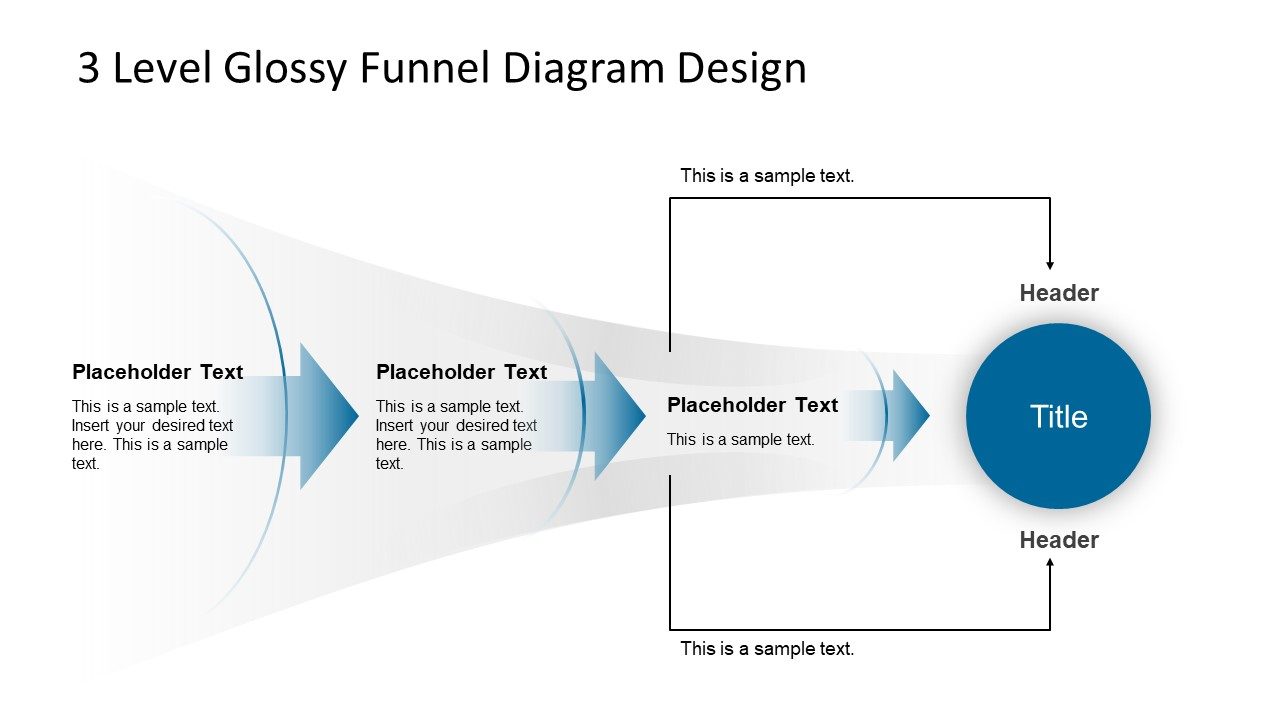 3 Steps Glossy Funnel PowerPoint - SlideModel 3 Steps Glossy Funnel PowerPoint - SlideModel