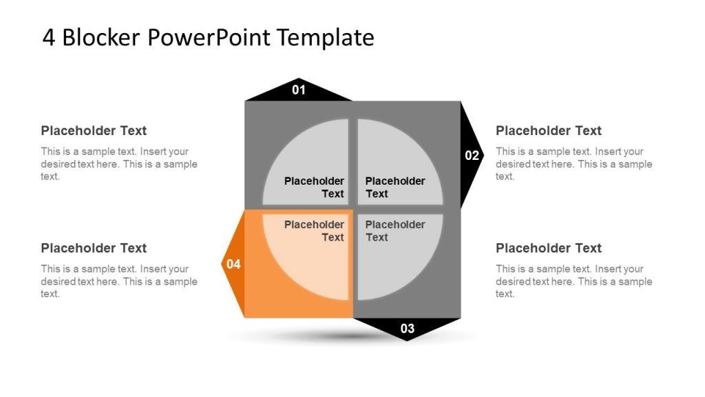 Creative 4 Blocks Diagram Template - SlideModel