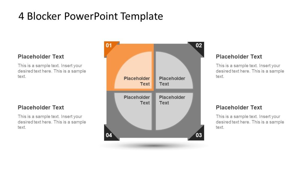 4 Blocker Business PowerPoint Diagram - SlideModel