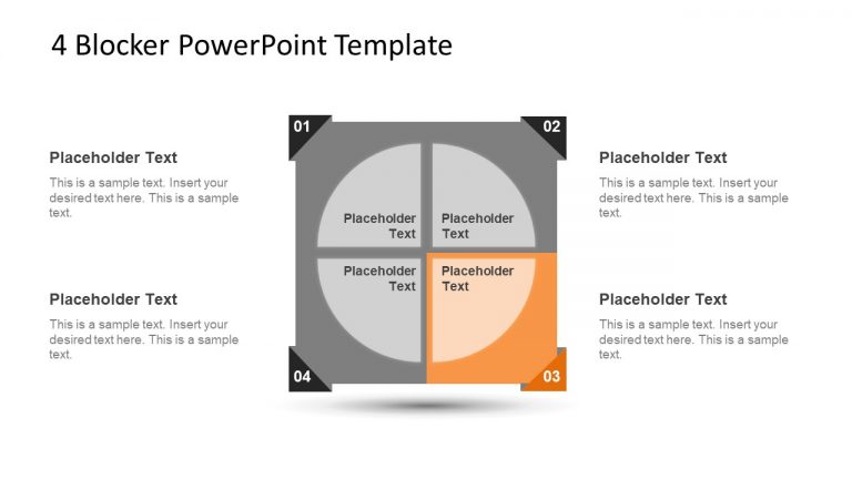 Segments of 4 Blocker Template - SlideModel