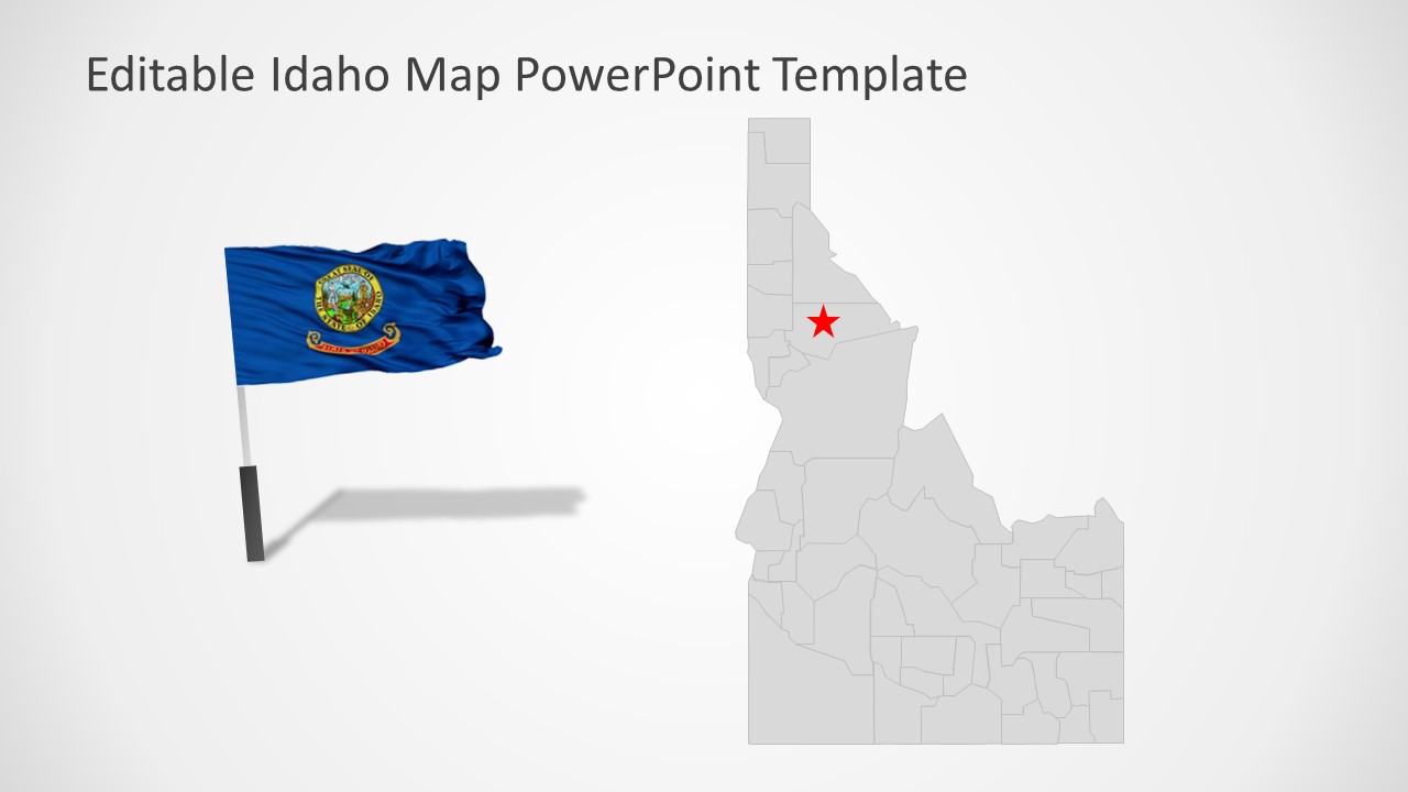 Idaho US State With Counties PowerPoint Map - SlideModel