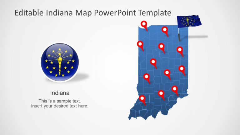 Indiana US State Editable PowerPoint - SlideModel