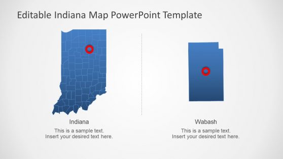 US State PowerPoint Map Indiana - SlideModel