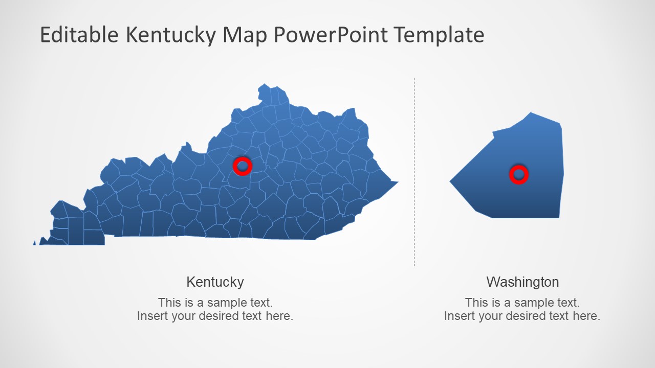 Kentucky US State With Counties PowerPoint Map - SlideModel