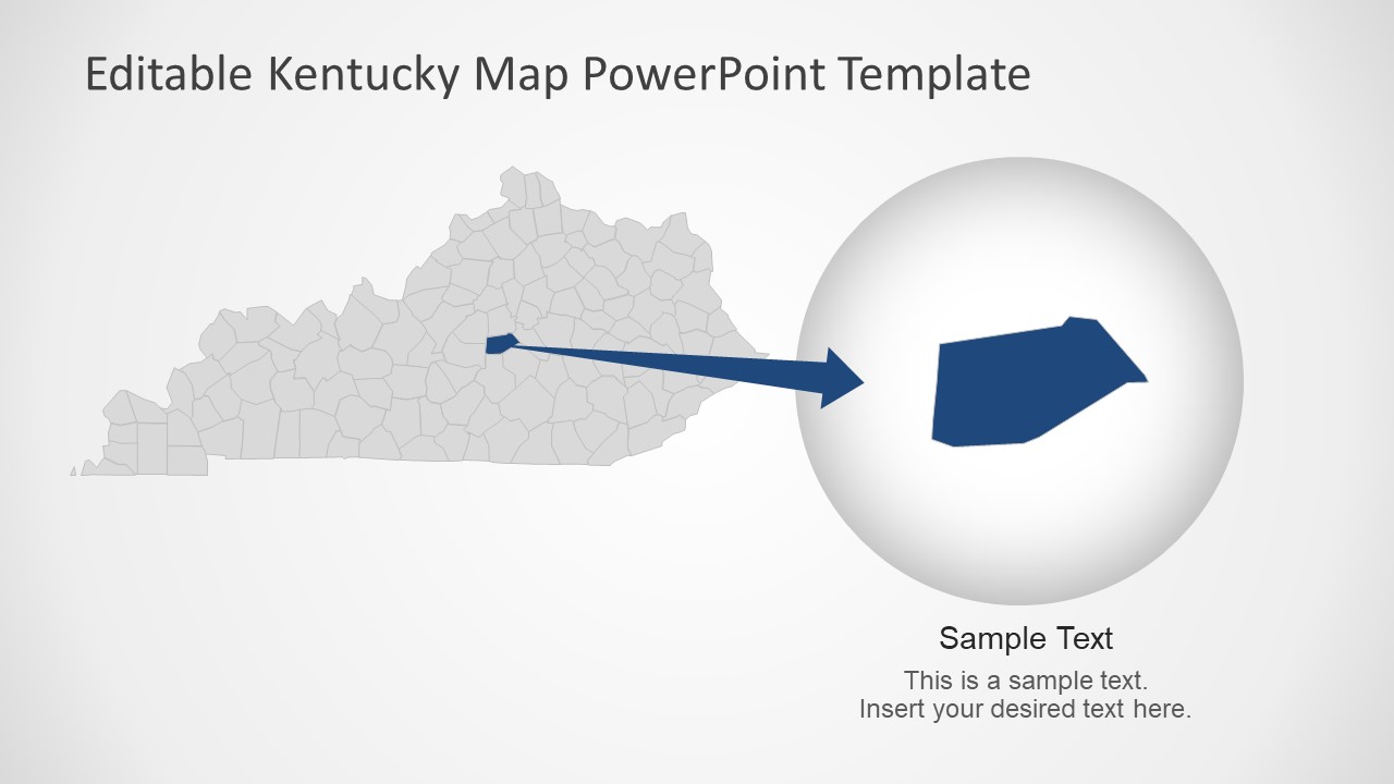Kentucky US State With Counties PowerPoint Map - SlideModel