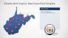 Map of West Virginia with Counties PowerPoint - SlideModel