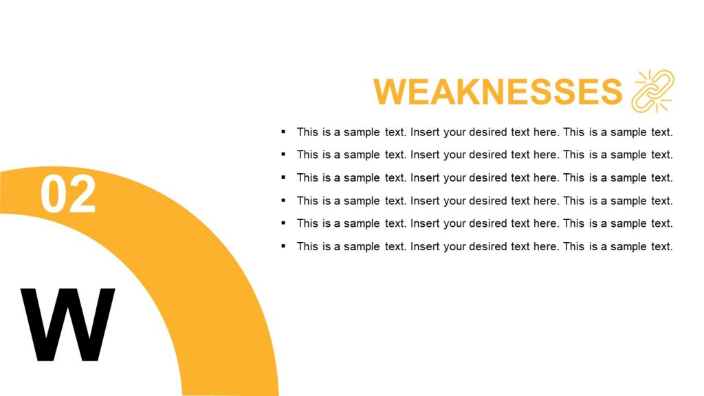 SWOT Weaknesses PowerPoint Diagram - SlideModel