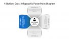 Cross Infographic 4 Steps PowerPoint - SlideModel