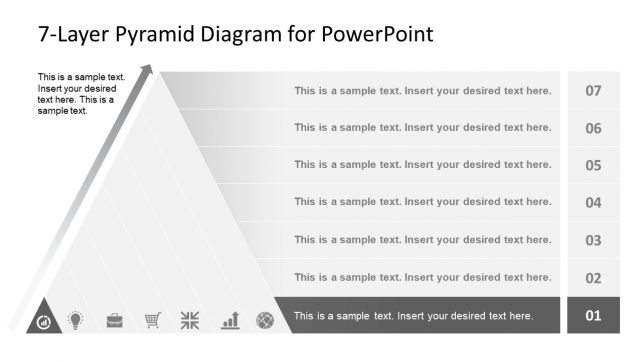 7 Steps Pyramid Diagram PowerPoint - SlideModel