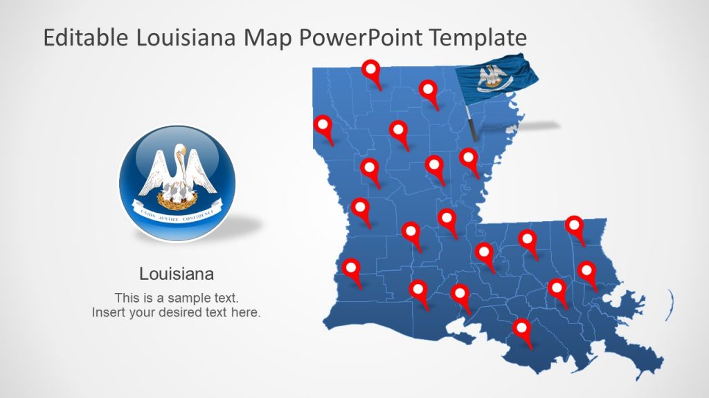 Louisiana Map Template PowerPoint - SlideModel
