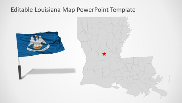 USA State Map Template Louisiana - SlideModel
