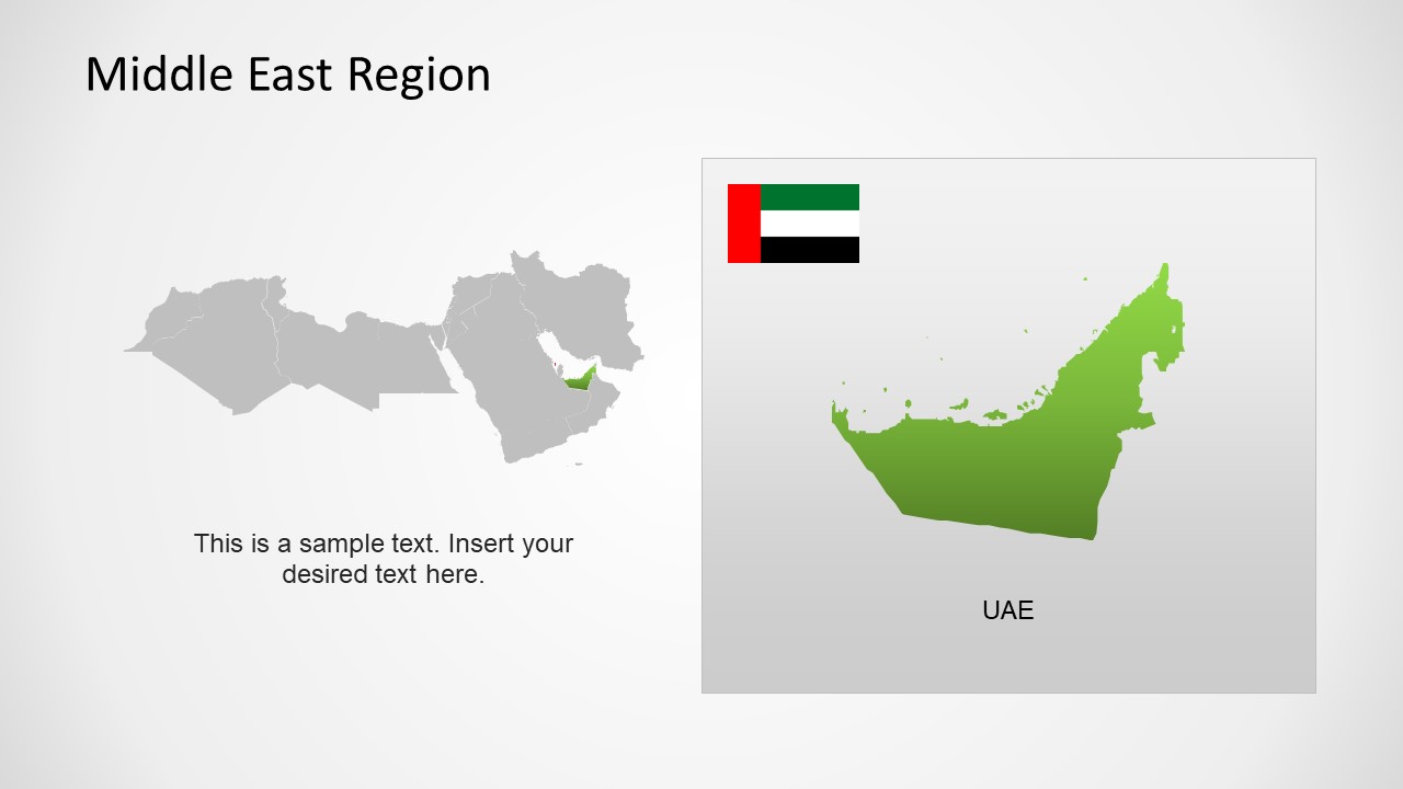 Middle East Region PowerPoint Map - SlideModel