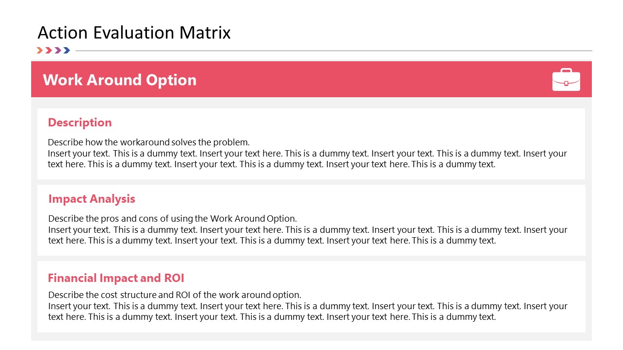 Action Evaluation Matrix PowerPoint Templates - SlideModel