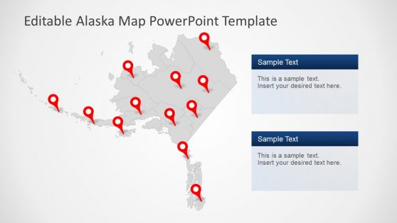 PowerPoint Alaska Map of State - SlideModel