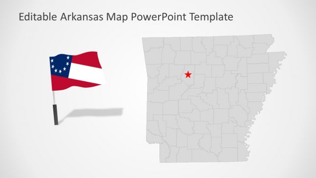 Flag and Map of Arkansas PowerPoint - SlideModel