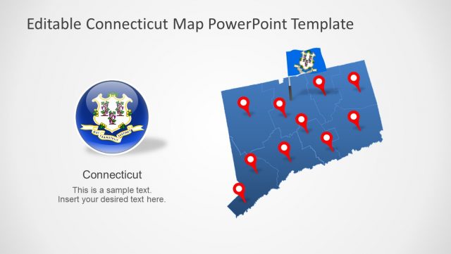 Connecticut State PowerPoint Map - SlideModel