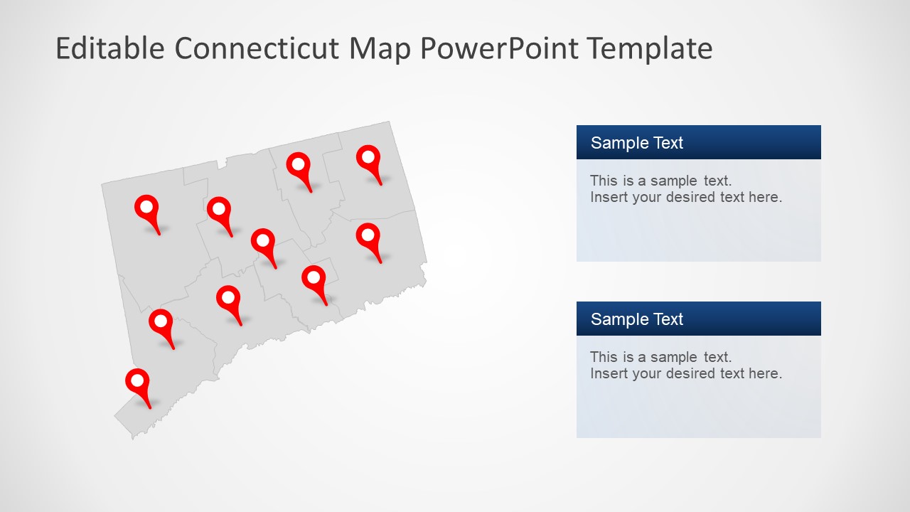 Connecticut US State PowerPoint Map - SlideModel