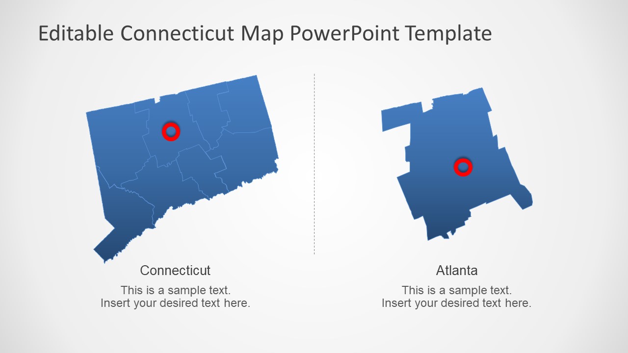 Connecticut US State PowerPoint Map - SlideModel
