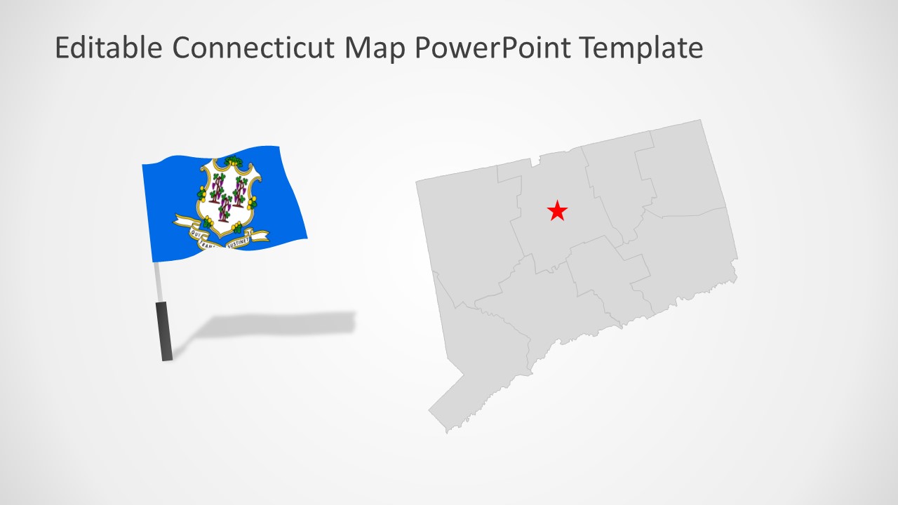 Connecticut US State PowerPoint Map - SlideModel