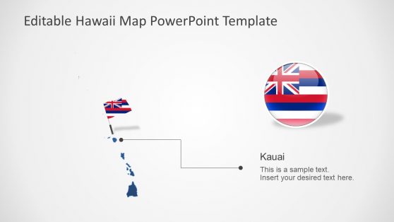 Map and Flag of Hawaii PowerPoint - SlideModel