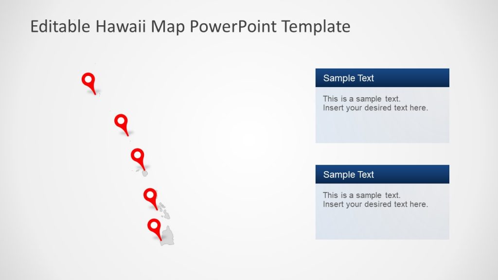 Gray Hawaii Map Templates - SlideModel