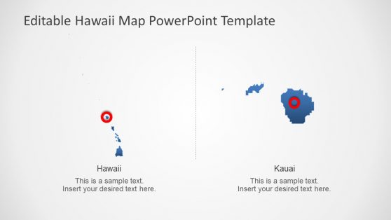 Blue Hawaii Map Editable PowerPoint - SlideModel