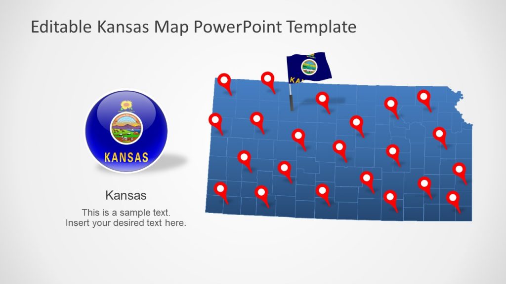 Kansas PowerPoint Map Templates - SlideModel