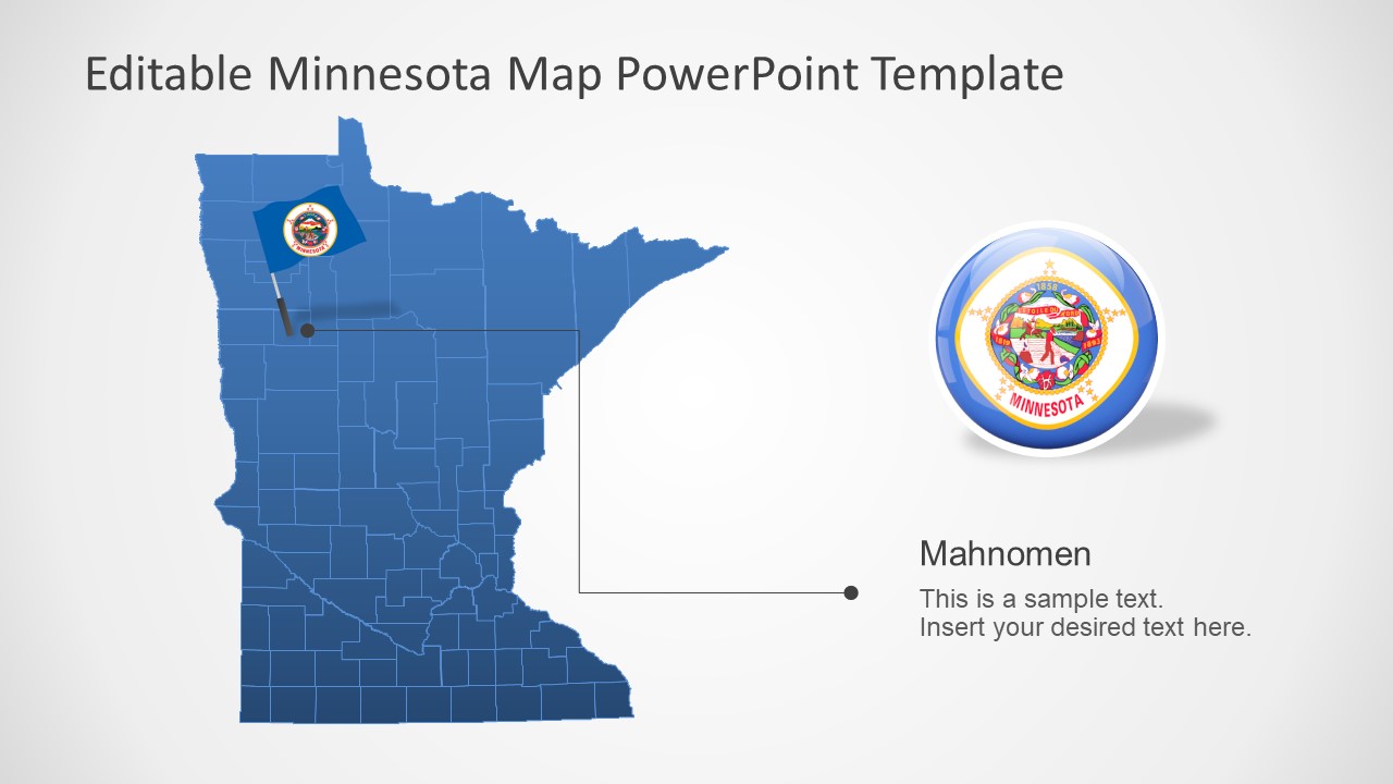 Minnesota US State PowerPoint Map - SlideModel