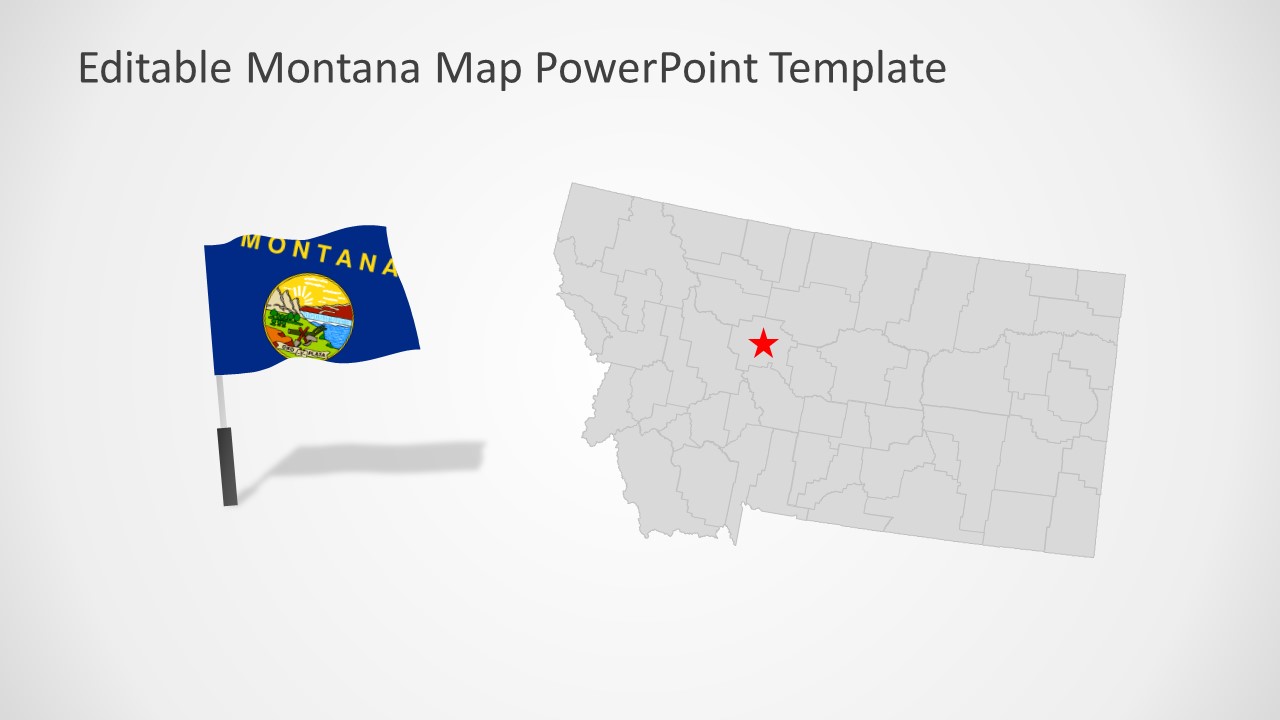 Montana US State PowerPoint Map - SlideModel